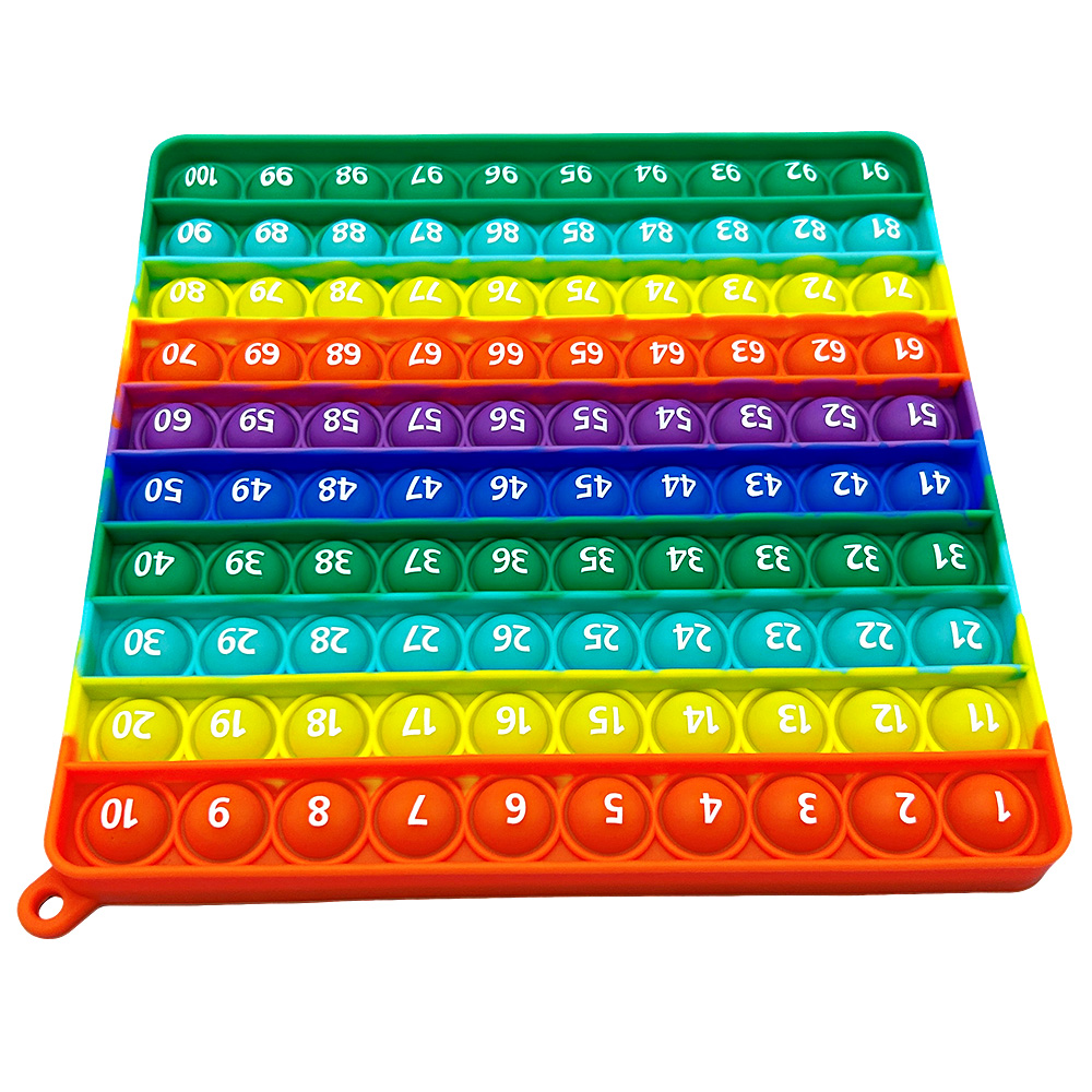 Quick Push Pop Fidget Toy, 6.8in (17.3cm) 1-100 Numbers Counting Math ...