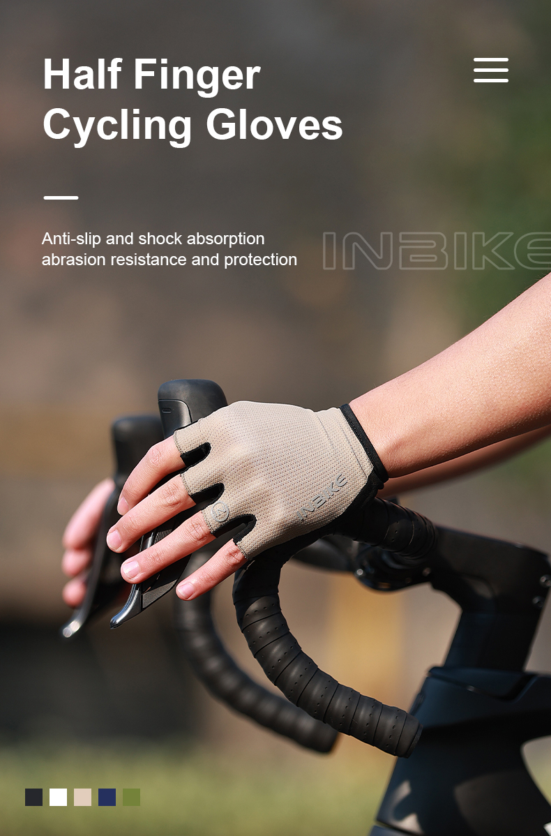 INBIKE Men's Cycling Gloves Half Finger Summer MTB Gloves Shock ...
