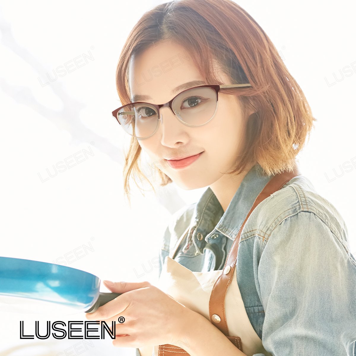 LUSEEN Photochromic Eyeglass Anti Radiation Eyeglasses For Women Men ...