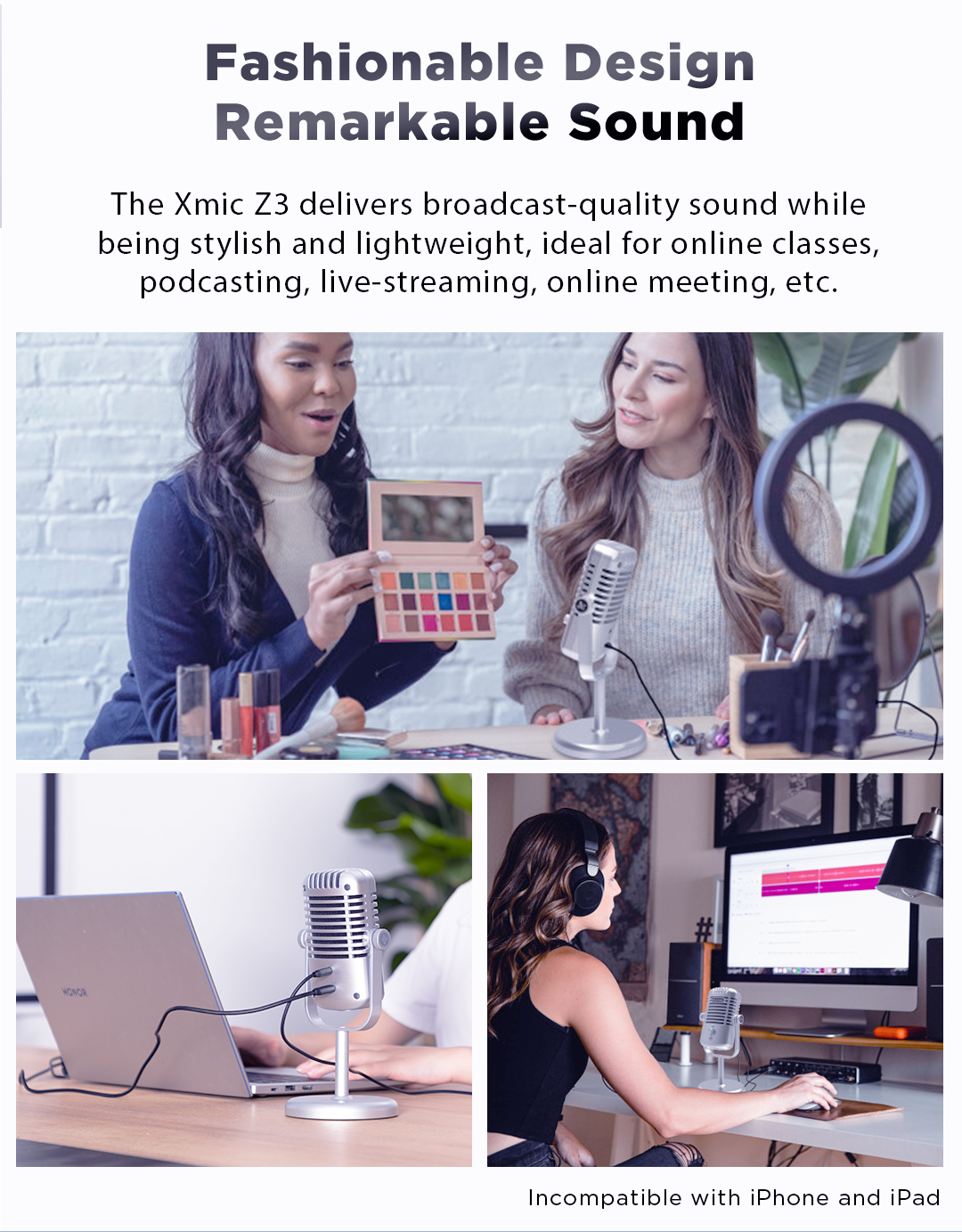 Saramonic Xmic Z3 USB Computer Condenser Cardioid Microphone for Gaming Youtube Recording ...