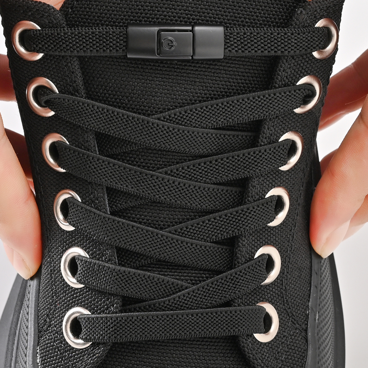 No Tie Elastic Shoelace Locks 1 Pair For Sneakers Running Shoes Slip On ...