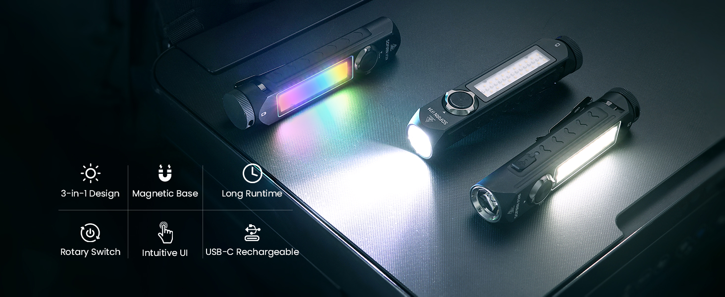 SOFIRN IF24 Mini Flashlight 2000 LM SST40 Strong LED Light 18650 C-type ...