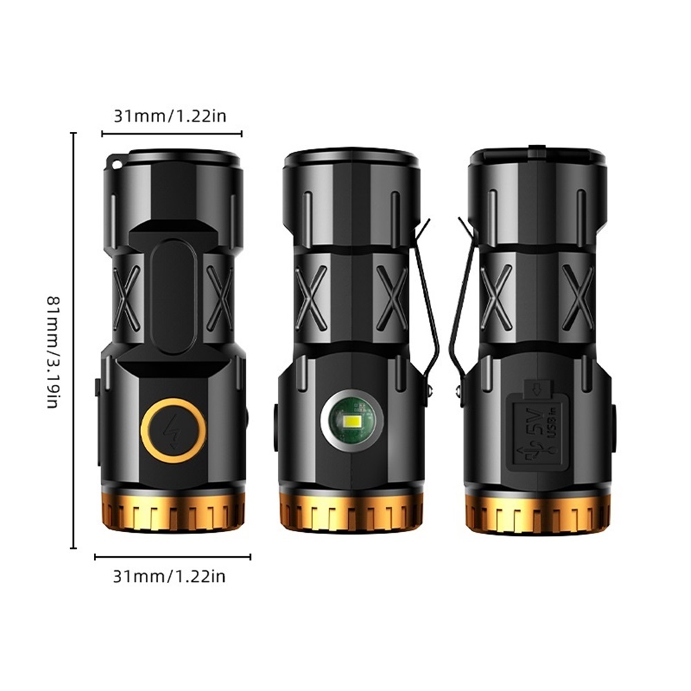 Alonefire X84 Mini Super Bright Flashlight 4x P35 LED With Pen Lamp ...