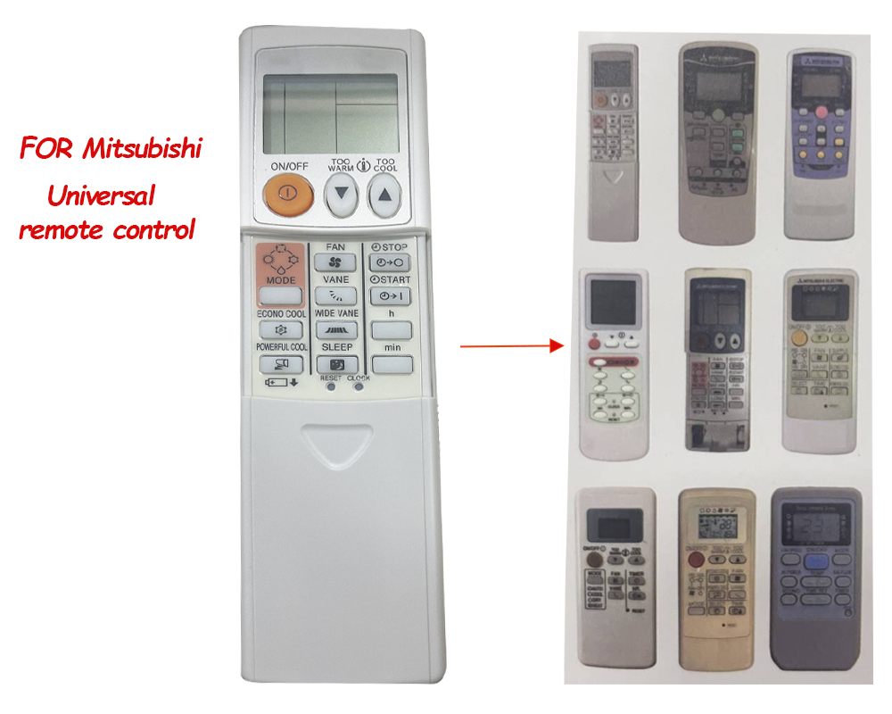 Universal Remote Control MITSUBISHI Air Conditioner Remote Control ...