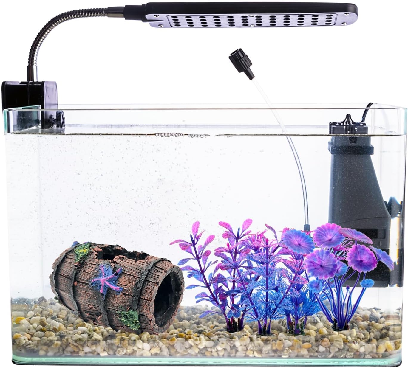 Aquarium Broken Barrel Decorations Betta Fish House Cave Resin Broken ...