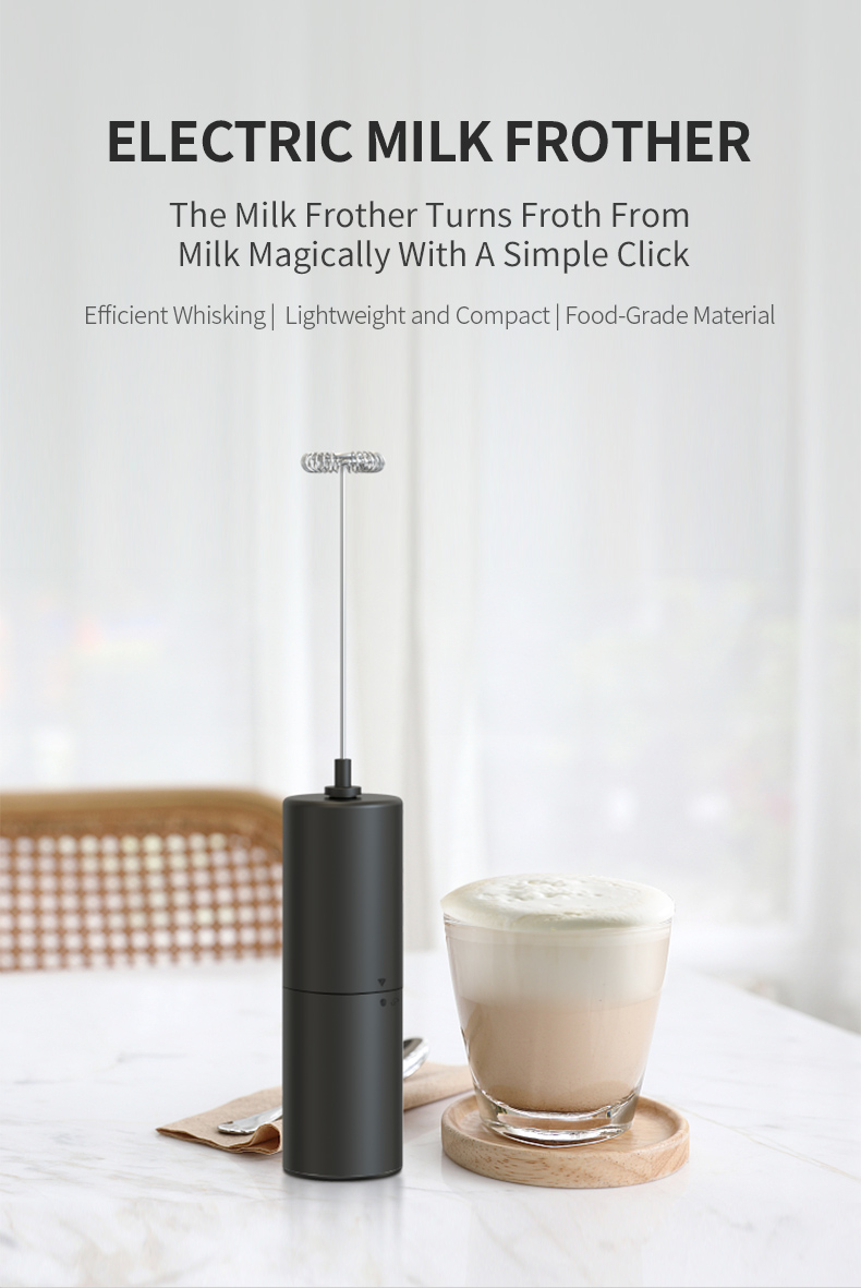 Electric Handheld Milk Frother Battery Operated Mini Portable Drink ...