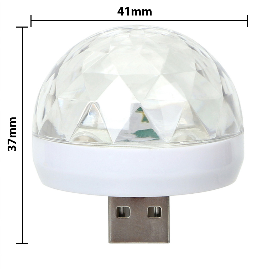 USB Mini LED Disco Stage Light Party Club KTV DJ Bar Car Wedding Magic Phone Ball RGB Marching ...