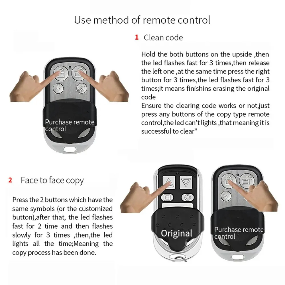 Metal Push Button Remote Control Transmitter ABCD / Lock Unlock 4Button ...