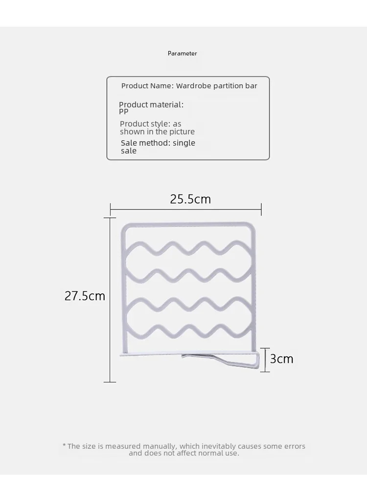 H665 Wardrobe Storage Divider Closet Organizer Rack No-drilling Layer Separator Stacking Shelf ...