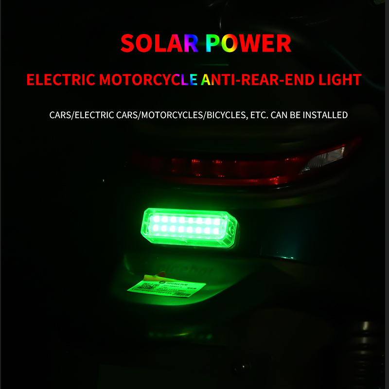 New LED solar decorative strobe light Bicycle and motorcycle electric ...
