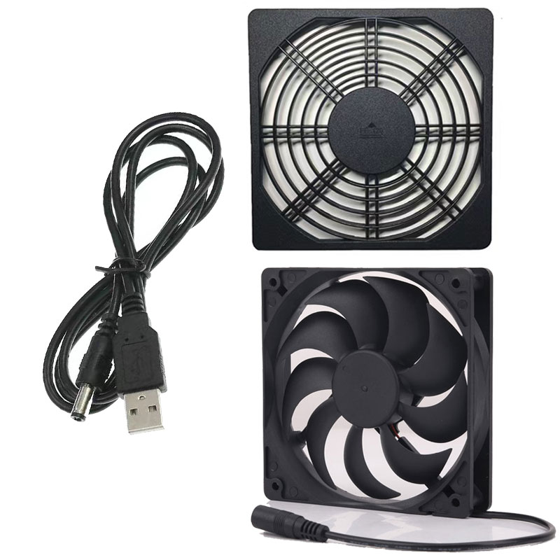 120mm 5V USB Powered PC Router Fans High Cooling Fan for Router Modem ...