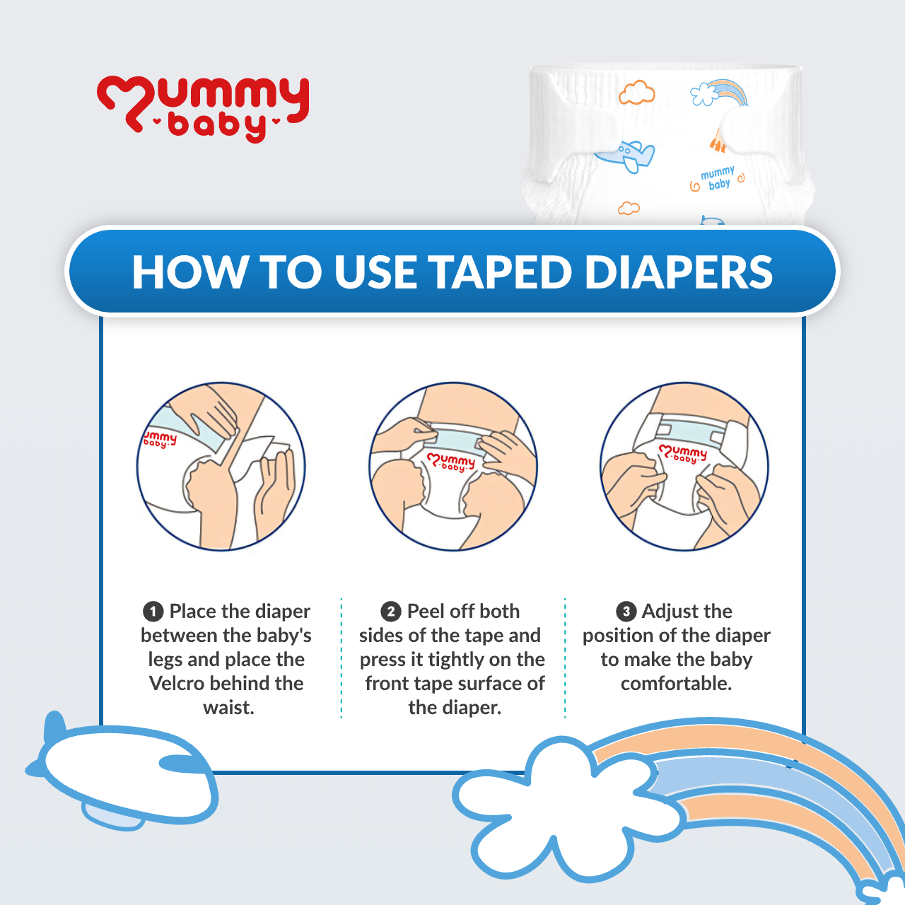 Diaper Tape and Pants, Newborn Soft Quick Dry Disposable Baby Diaper ...