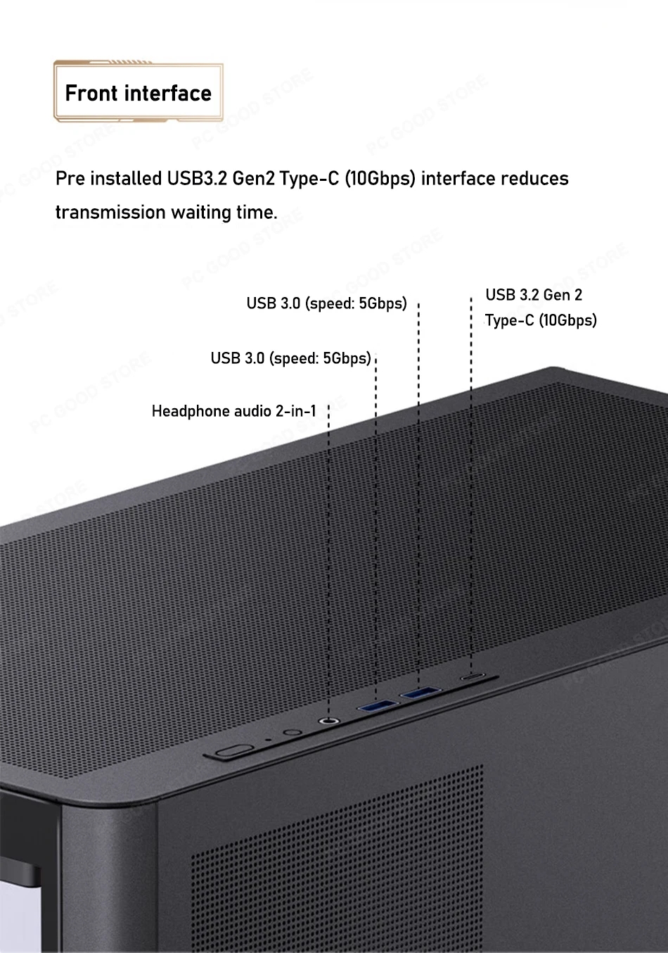 JONSBO D300 MATX Case Tempering Glass Curved Sea View Room For 360 ...