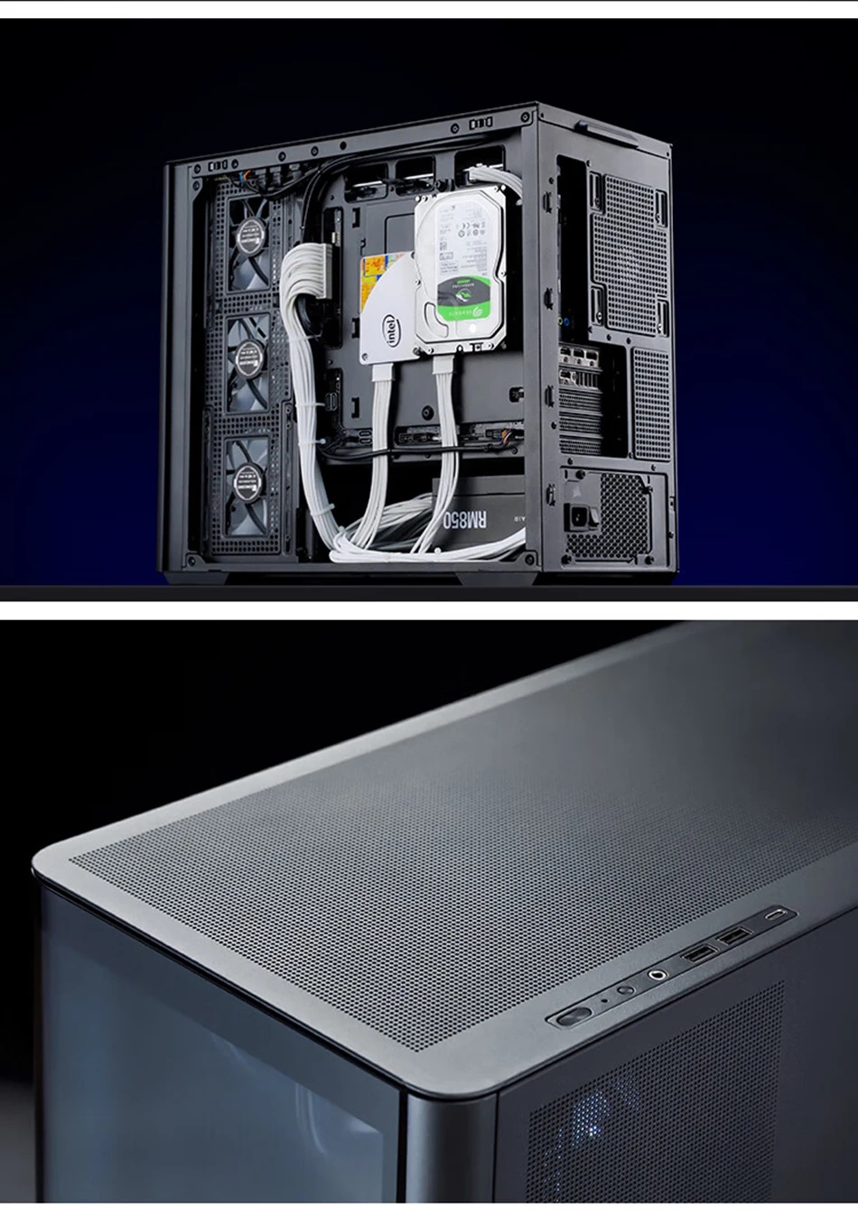 JONSBO D300 MATX Case Tempering Glass Curved Sea View Room For 360 ...