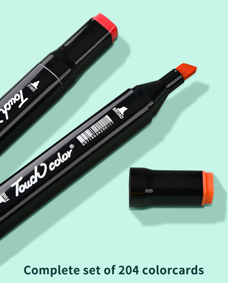 80pcs Touch Colors Graphic Art Twin Tip Marker Pen Set Color Dual Head ...