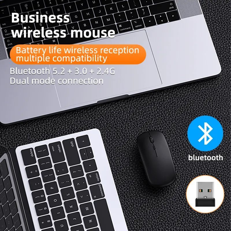Rechargeable Wireless Mouse Bluetooth Wireless Mouse 2.4G Wireless ...