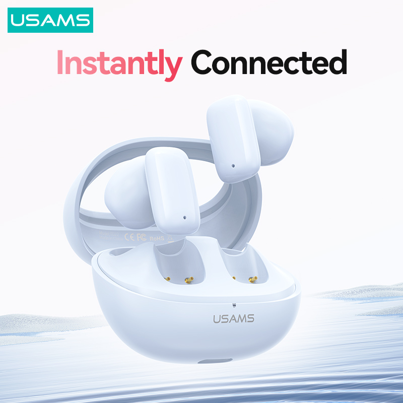 USAMS TWS Bluetooth Earbuds Wireless Earphones High Stereo Sound 5.3 Touch Control Headset With ...