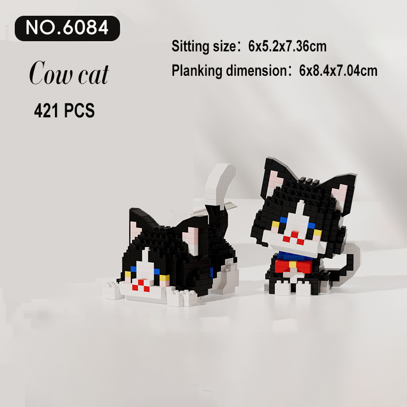 Cute Cat Building Block Bricks Toy Assembly Particle Children ...