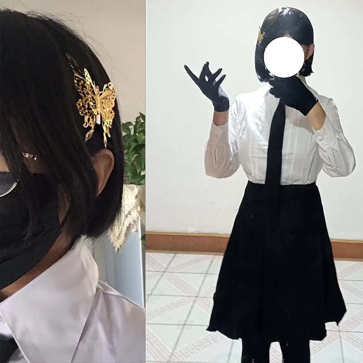 Yosano Akiko Cosplay Costume Bungo Stray Dogs School Uniform Suit Wig ...