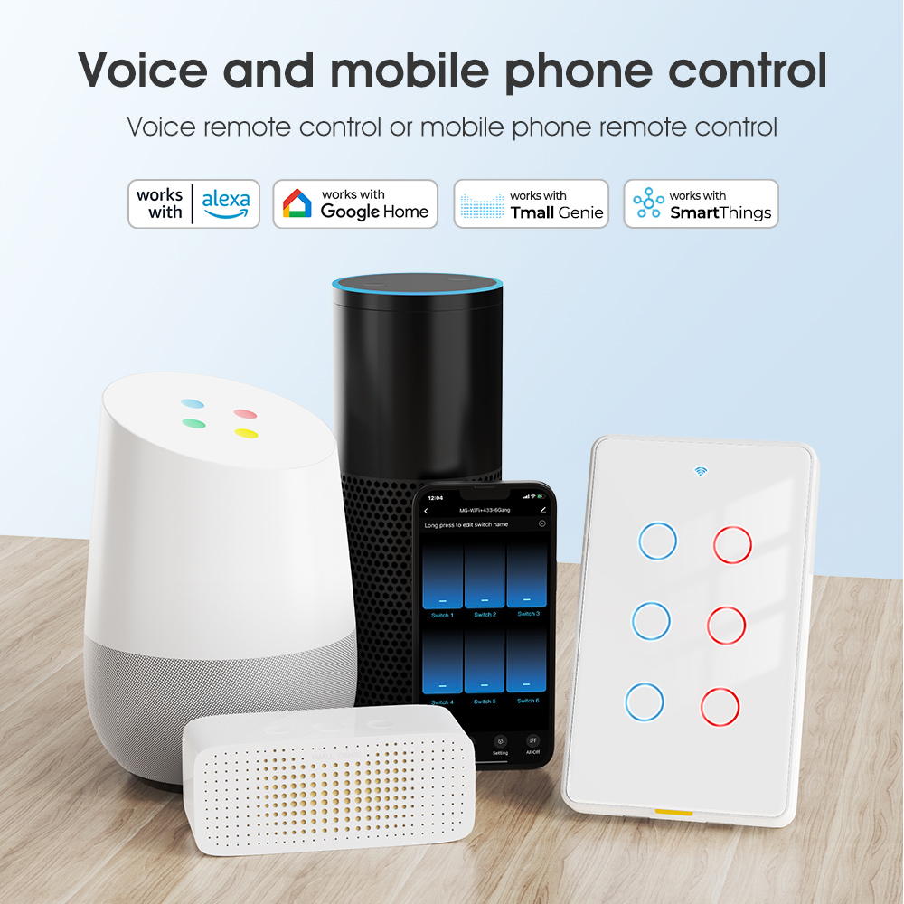 SMATRUL Tuya Smart Home Neutral-Free Wireless WiFi RF433 US Wall Light ...