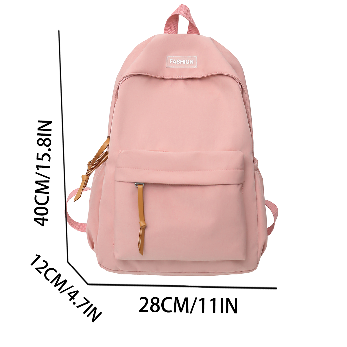 1pc Preppy Solid Color Shoulder Bag Nylon School Knapsack Korean ...