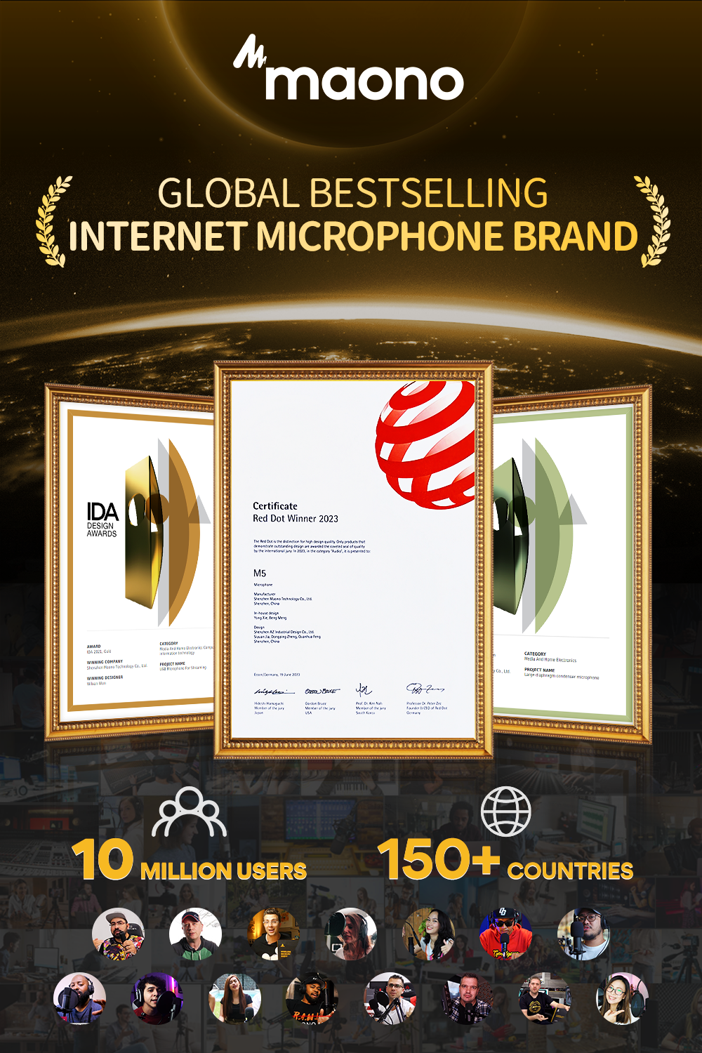 Maono DM30/DGM20 USB Gaming Microphone RGB MIic USB Condenser Mic with ...