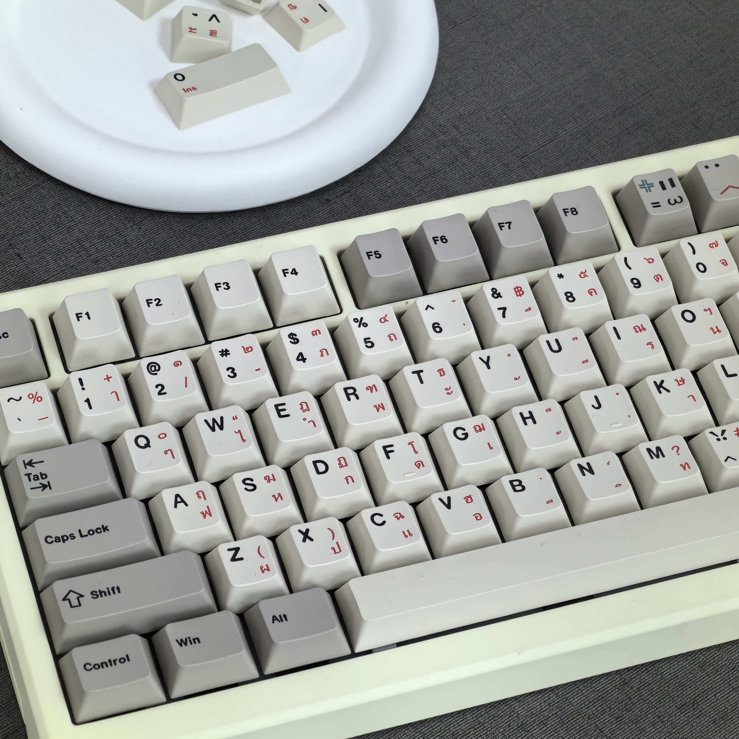 140+ Keys Angry Face Keycaps English/Thai/Korean/Russian/Japanese/Irish ...