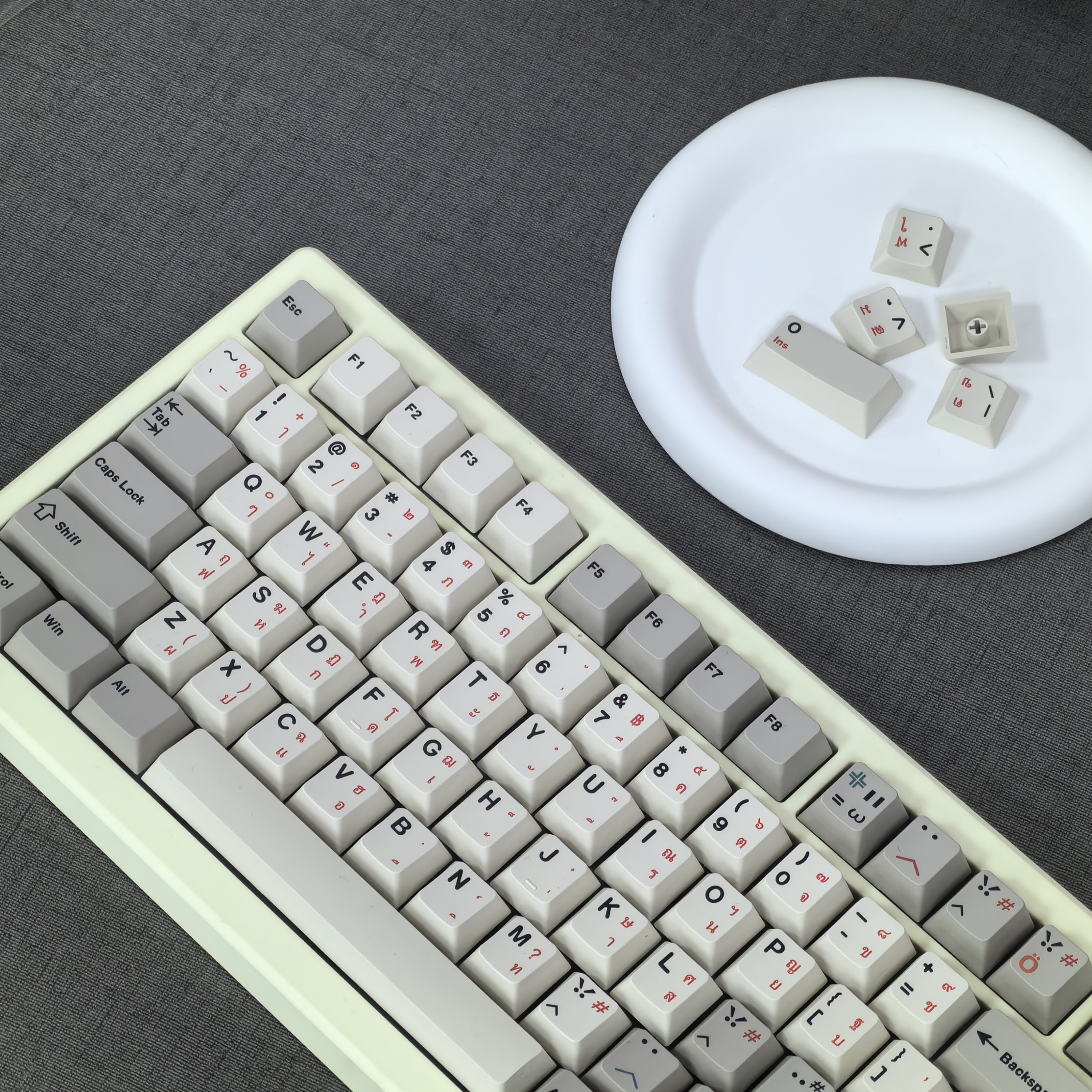 140+ Keys Angry Face Keycaps English/Thai/Korean/Russian/Japanese/Irish ...