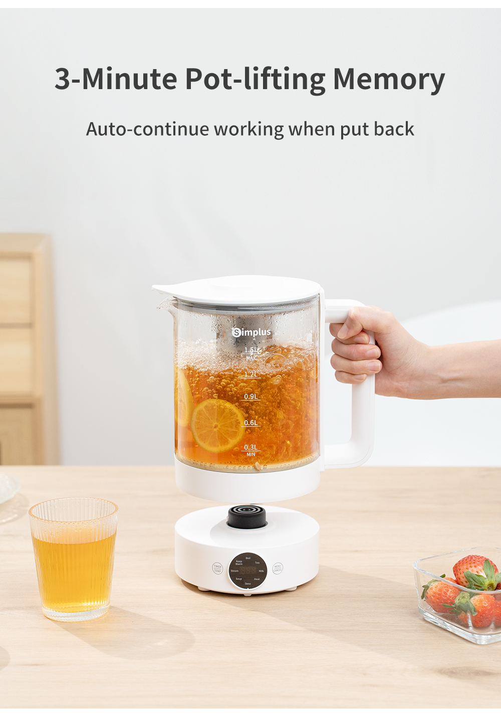 Simplus Smart Health Pot Electric Kettle with Temperature Control Multi ...