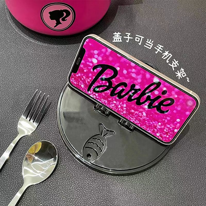 Barbie Portable 1300ml Large Lunch Box For Girls School Kids Plastic ...