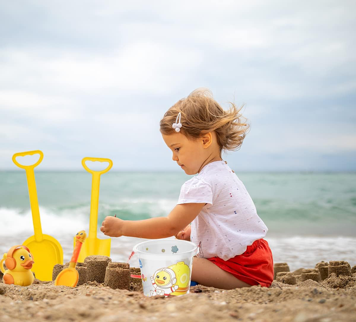 Cute Duck Themed Sand Toy Summer Beach Toys Kids Sand Shovel Tools For ...