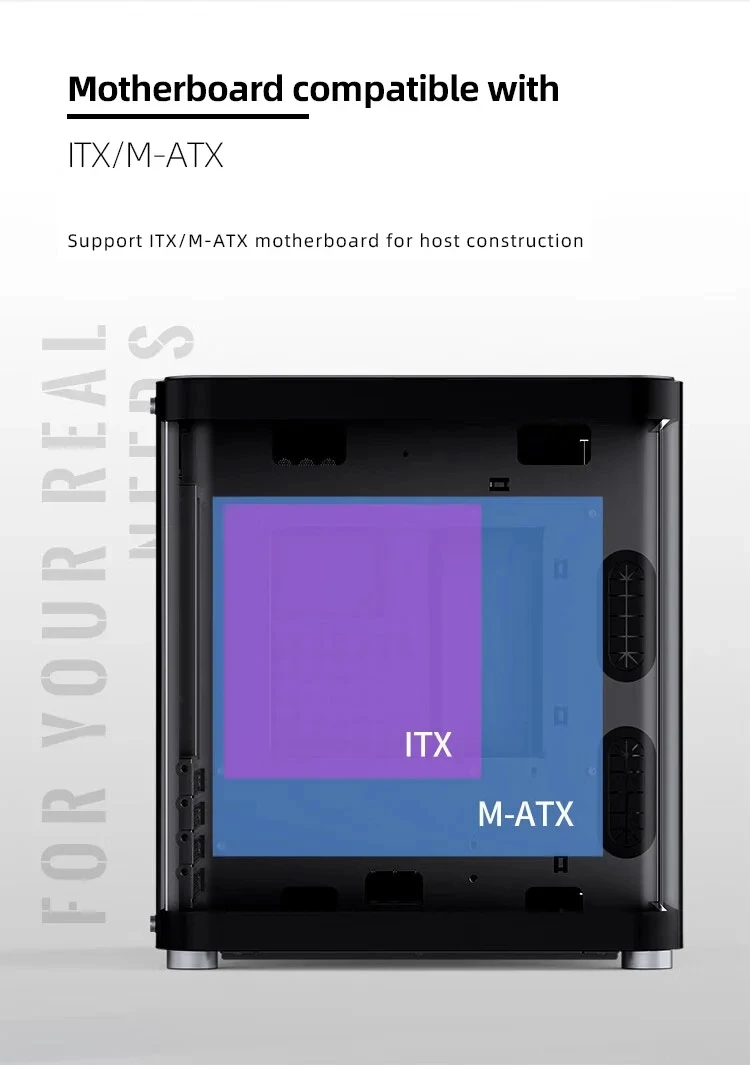 JONSBO TK-1 2.0 M-ATX Case Mini PC Case Ring Tempered Glass Side ...