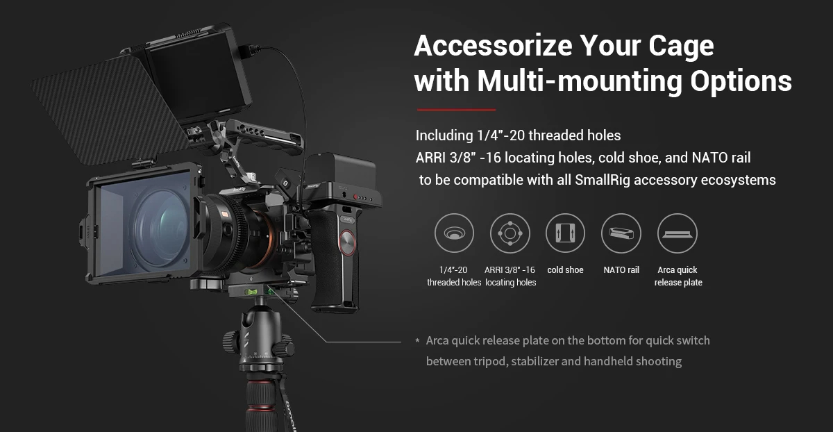 SmallRig Full Dslr for Sony A7 IV a7m4 Camera Cage Rig for Sony Alpha 7 ...