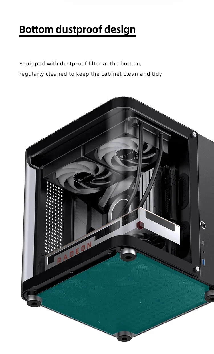 JONSBO TK-1 2.0 M-ATX Case Mini PC Case Ring Tempered Glass Side ...
