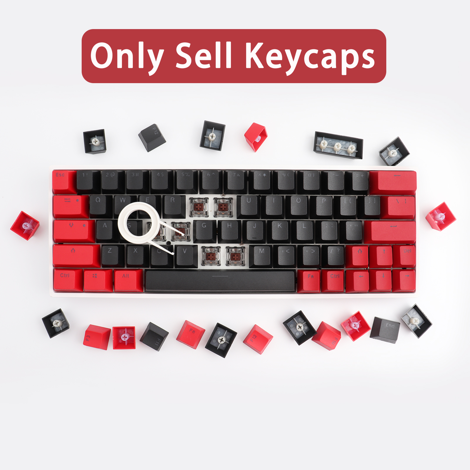 RK 64 68 Keys PBT material, OEM height mechanical keyboard keycap ...