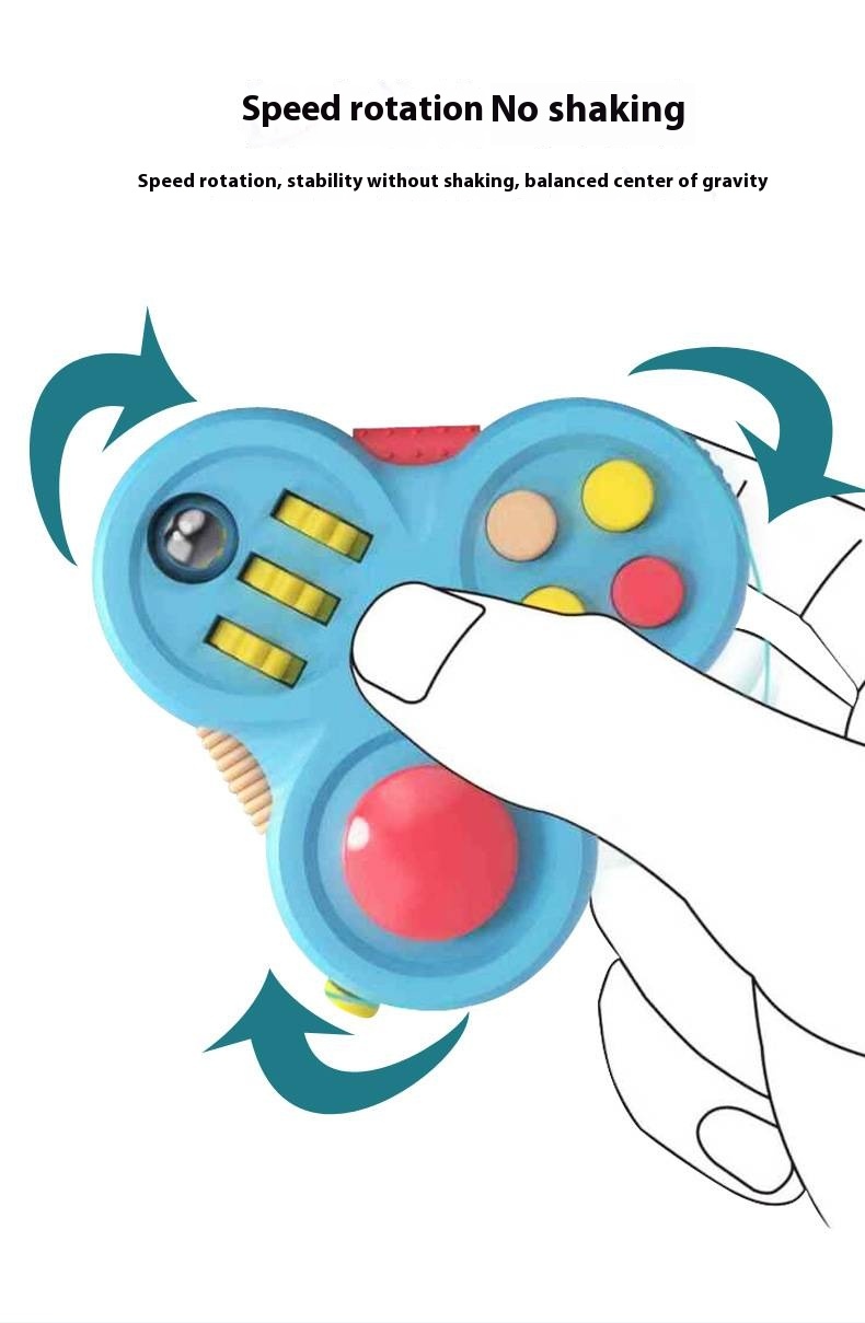 Fidget Pad Toy - 1 Piece Hand Spinner with 11 Functions, Stress ...