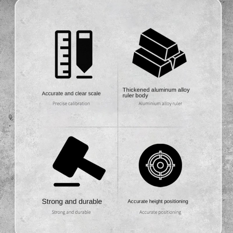 Woodworking Equal Height Ruler Upgraded Positioning Horizontal ...
