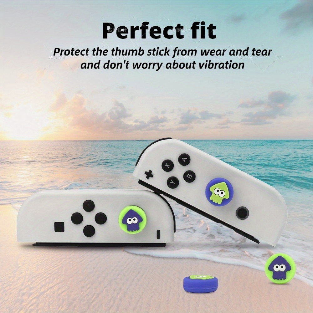 4Pcs Silicone Soft Thumb Grip Caps Nintendo Switch & Switch Oled / Lite ...