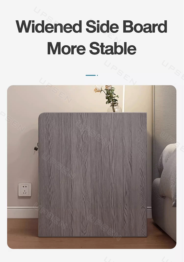 【With Lock】Nordic Modern Wooden Bedside Table With Drawer Lock ...