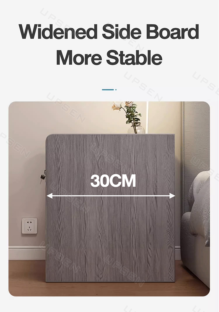【With Lock】Nordic Modern Wooden Bedside Table With Drawer Lock ...