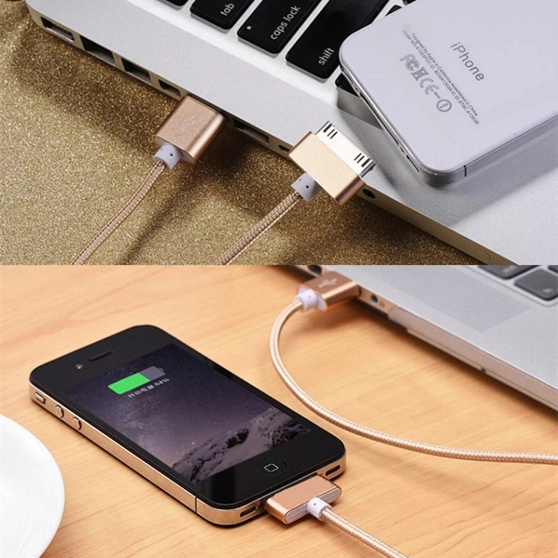 USB Cable Fast Charging for iPhone 4 4s 3GS 3G iPad 1 2 3 iPod Nano ...