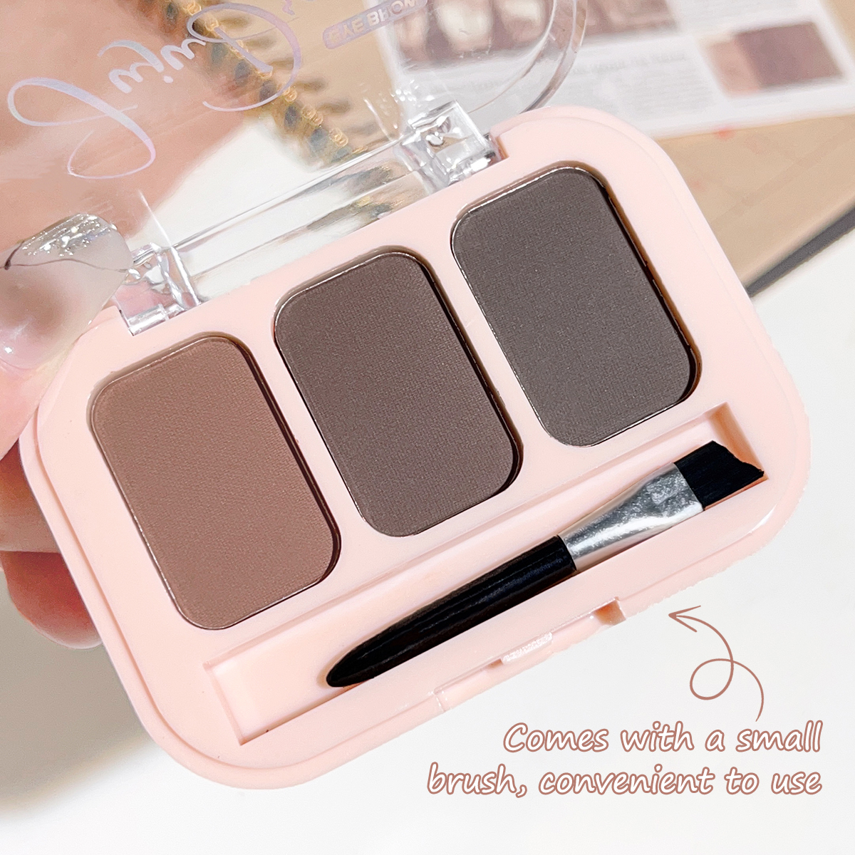 Three-color Eyebrow Powder Natural Long-Lasting Non-Fading Waterproof ...