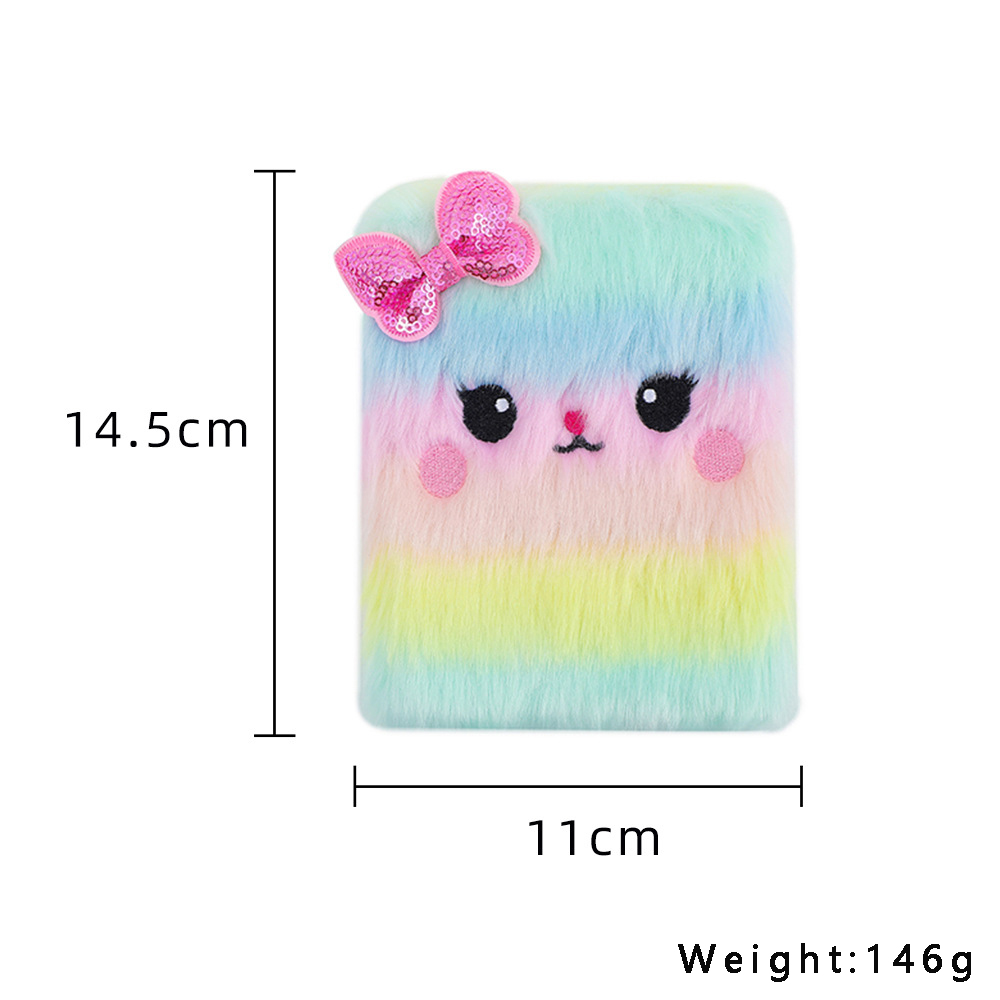 Mini Cartoon Cute Kitten Diary Notebook Girl Children Cute Plush ...