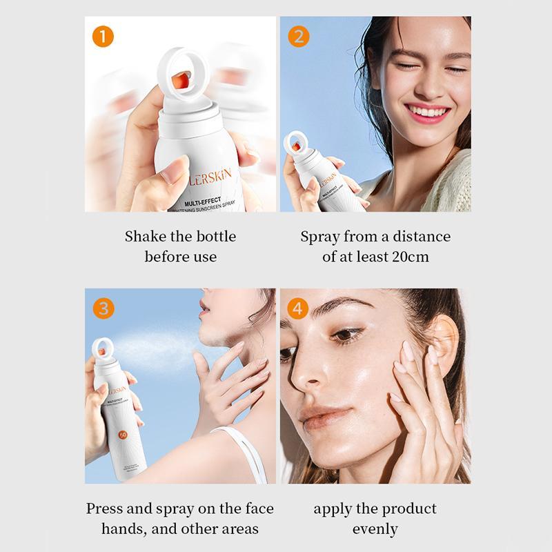 ICE LERSKIN Sunscreen Spray Multi-Effect Whitening, All-day Sun ...