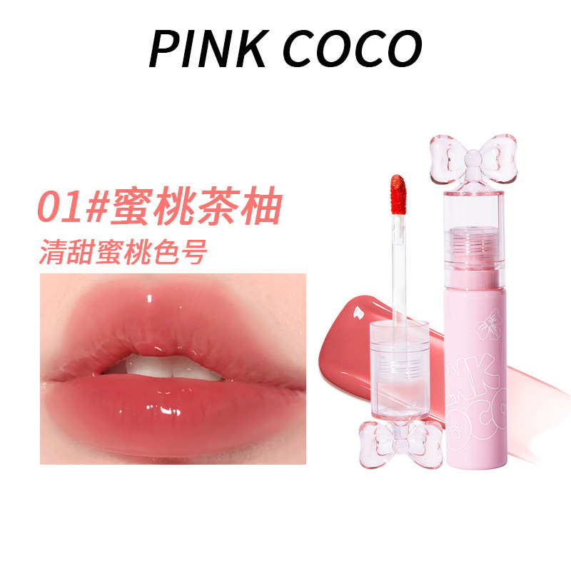 PINK COCO lip gloss Moisturize Moisturizing transparent lasting nature ...