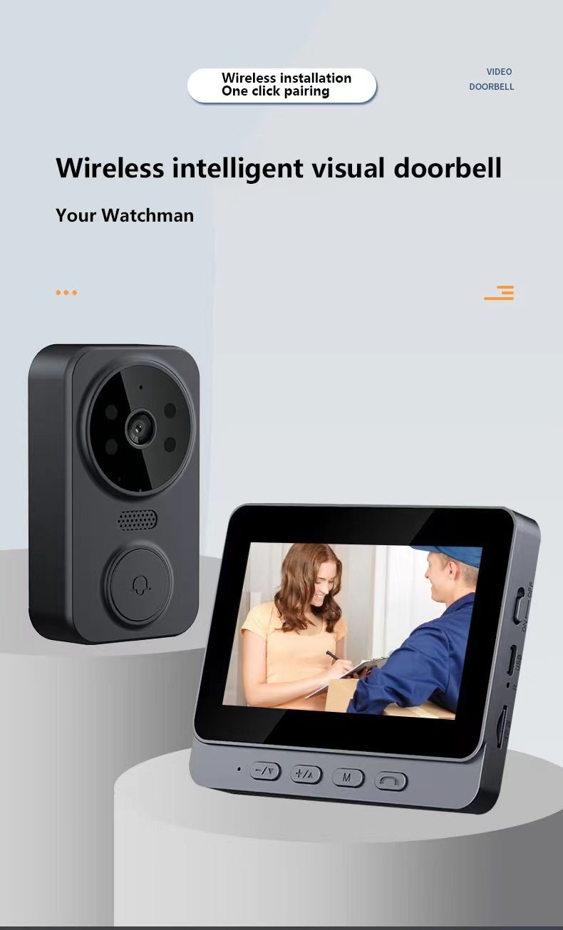 wireless visible doorbell intelligent wifi doorbell wireless with camera voice intercom with ...