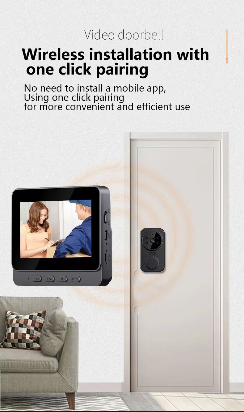 wireless visible doorbell intelligent wifi doorbell wireless with camera voice intercom with ...