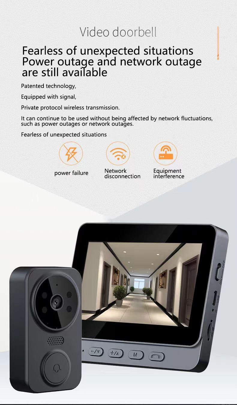 wireless visible doorbell intelligent wifi doorbell wireless with camera voice intercom with ...