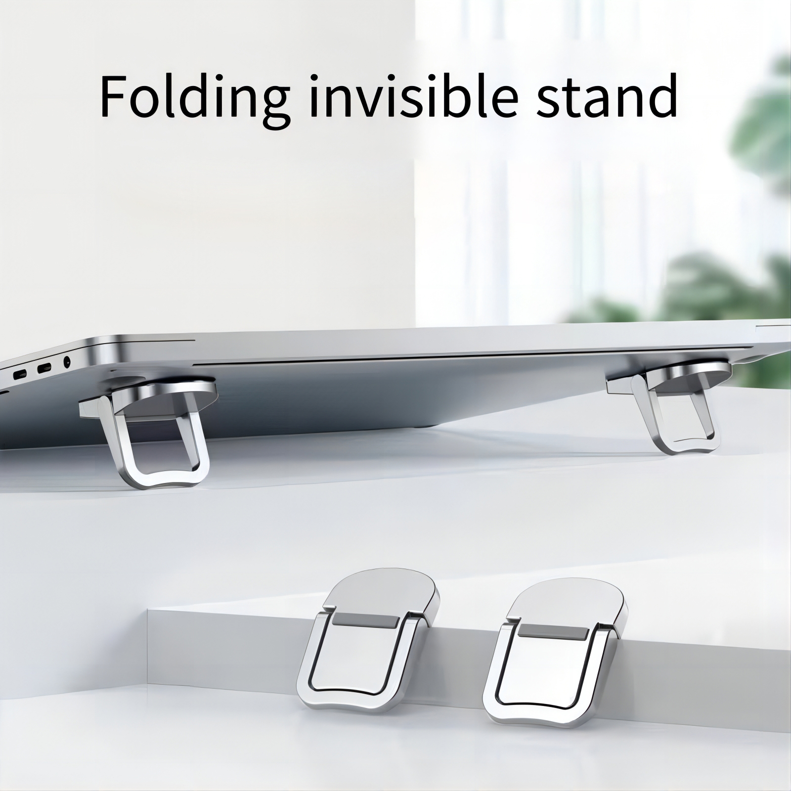 Laptop Stand, Invisible Foldable Notebook Bracket, Non-slip Aluminium ...