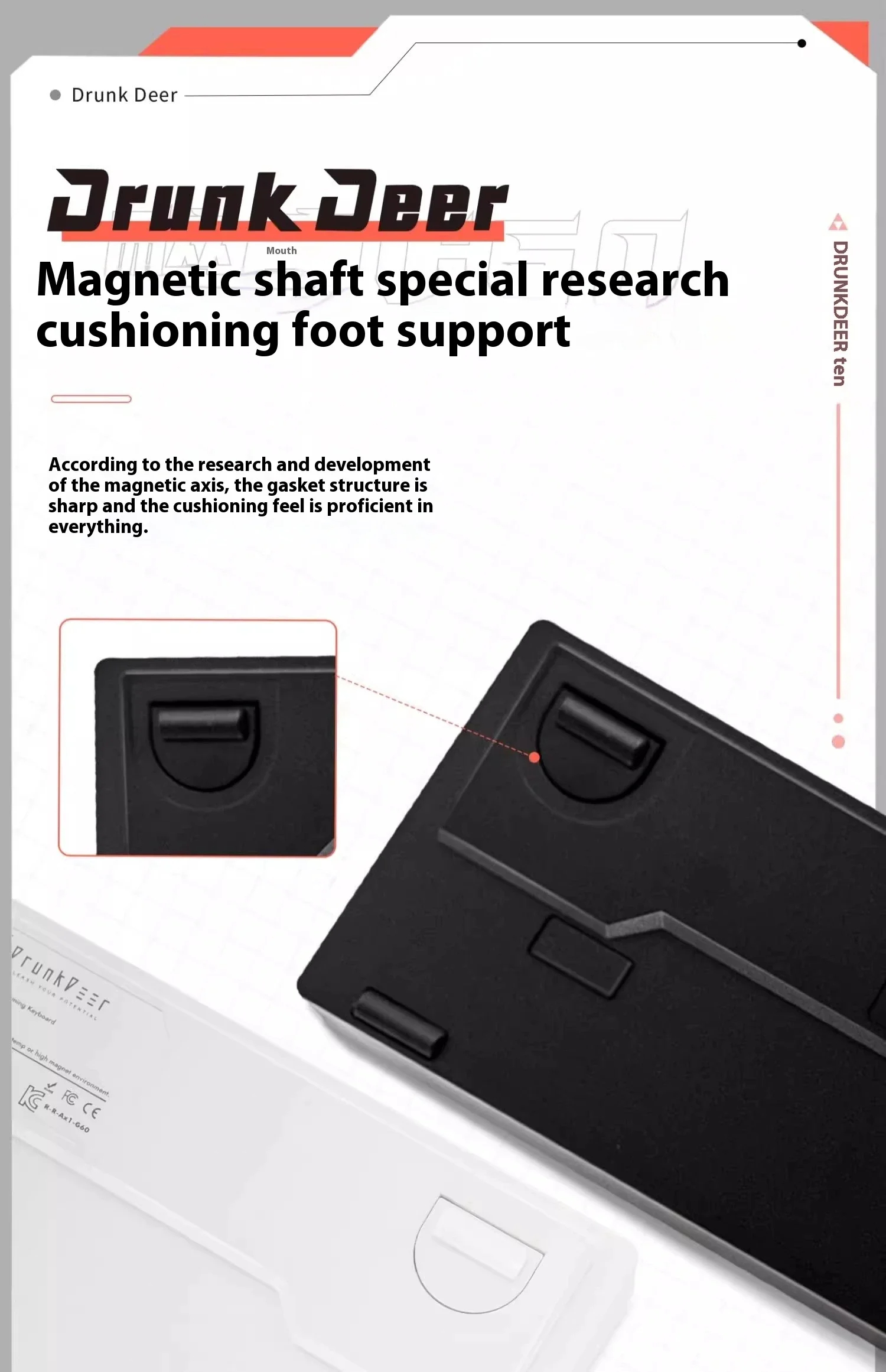 DrunkDeer G60 Wired Magnetic Keyboard RGB Driver Adjustable Hot Swappable Magnetic Switch Gaming ...